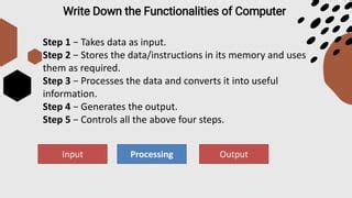 Computer Fundamentals And Basics Of Computer PPT