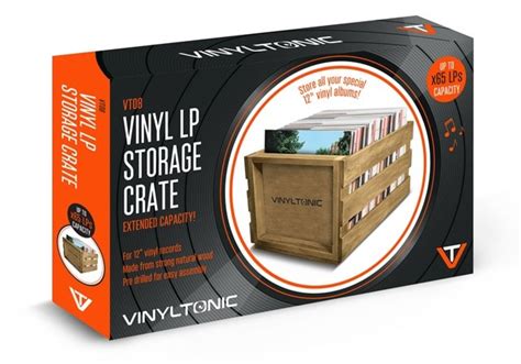 Vinyl Tonic Wood Lp Crate 65 Lps Vinyl Accessories Free Shipping