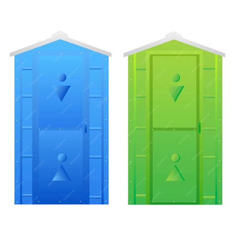 Premium Vector Biotoilet Public Toilet Vector Illustration