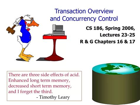 Ppt Concurrency Control And Recovery In Transaction Management