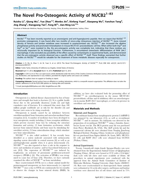 PDF The Novel Pro Osteogenic Activity Of NUCB2 1 83