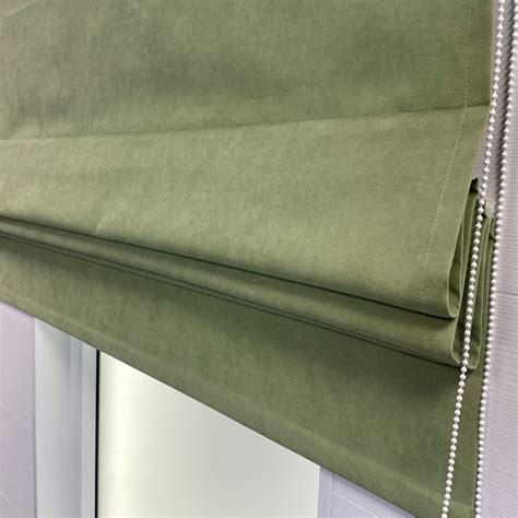 Римская штора Alcantara зеленая купить в интернет-магазине Topcurtains