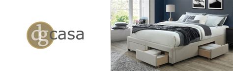Amazon DG Casa Cosmo Upholstered Platform Bed Frame Base With Storage Drawers And Full
