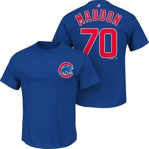 Mens Chicago Cubs Joe Maddon Name And Number T Shirt S Blue Kris Bryant Chicago Cubs Mlb