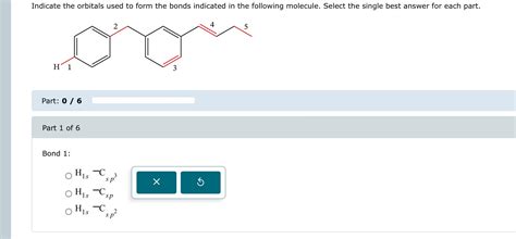 Solved Bond 2 3 4 ﻿and 5indicate The Orbitals Used To Form