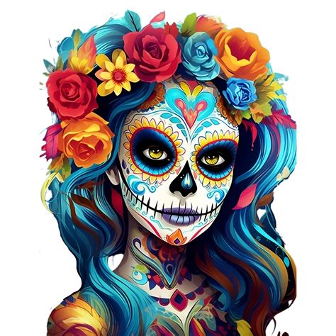 Sugar Skull Girl Clipart Sugar Skull Clipart Digital Clipart Etsy