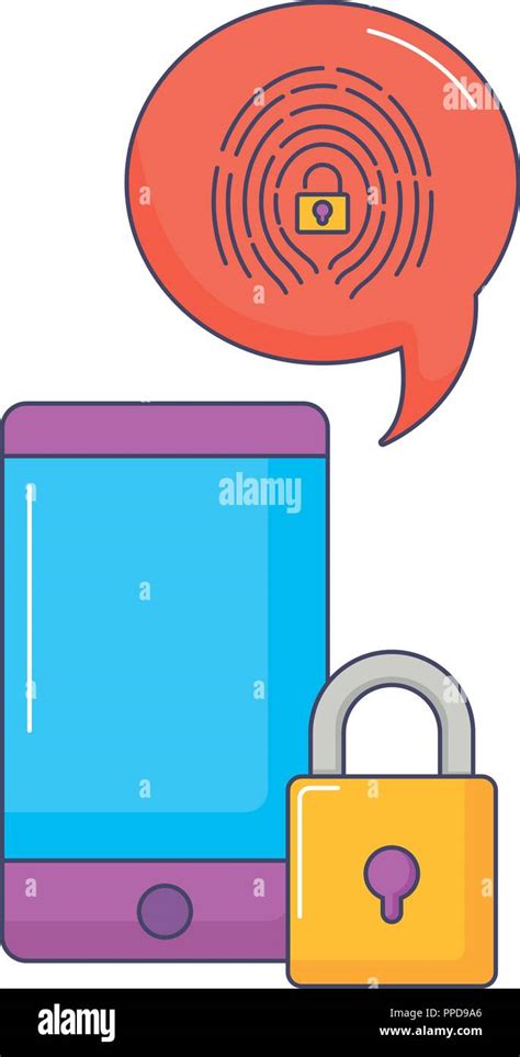 Smartphone Technology Security Data System Innovation Vector Illustration Stock Vector Image