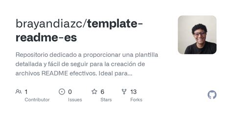 Github Brayandiazc Template Readme Es Repositorio Dedicado A