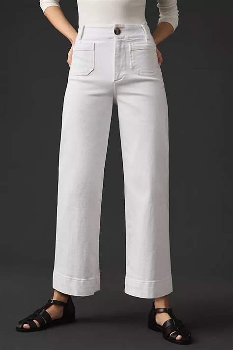 The Denim Colette Cropped Wide Leg Jeans Anthropologie