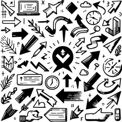 Premium Vector Set Scribble Arrows Design Hand Drawn