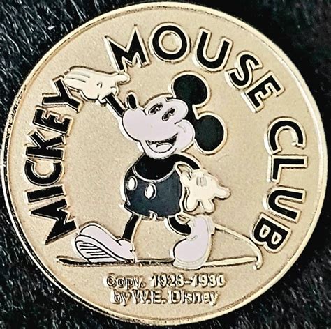 63554 Silver Mickey Mouse Club Coin Pin Disneyland Resort Disney Pin