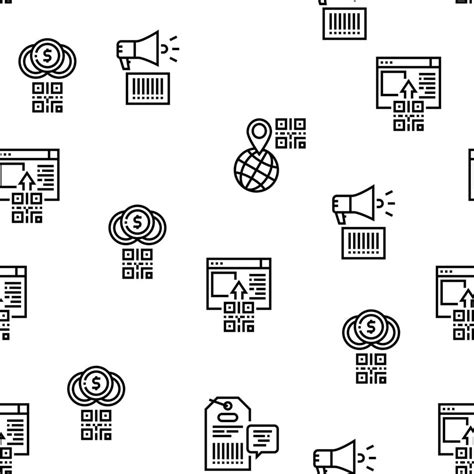 Qr Code Identification Vector Seamless Pattern Vector Art At Vecteezy