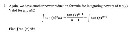 Solved 7 Again We Have Another Power Reduction Formula For