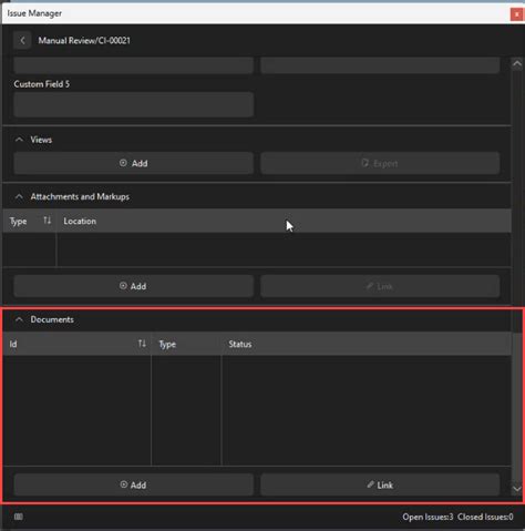 document issue integration