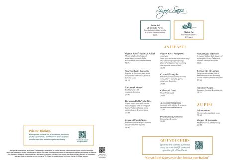 Signor Sassi Full Menu Online