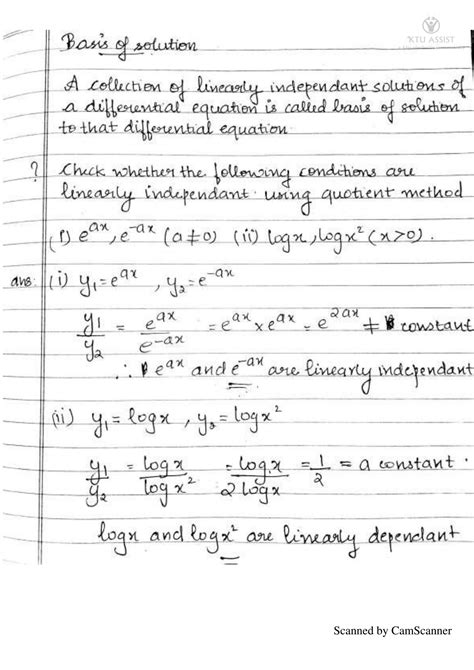 SOLUTION Differential Equations Module 1 Studypool