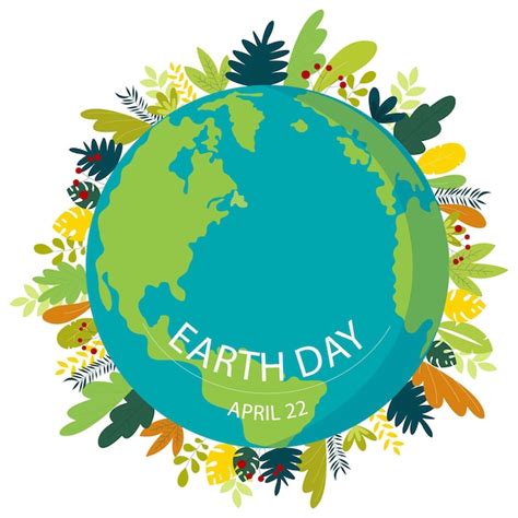 Ilustración Plana Del Día Mundial De La Tierra Vector Premium