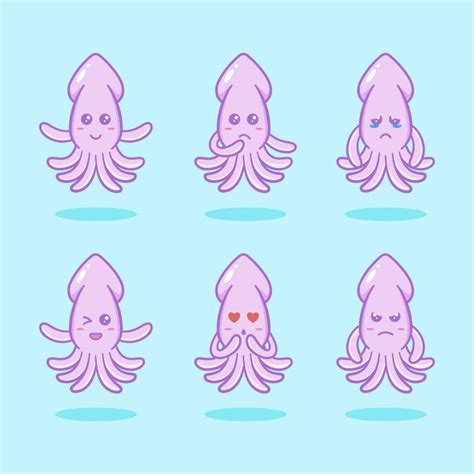 ilustración vector gráfico de linda calamar ese es adecuado para para