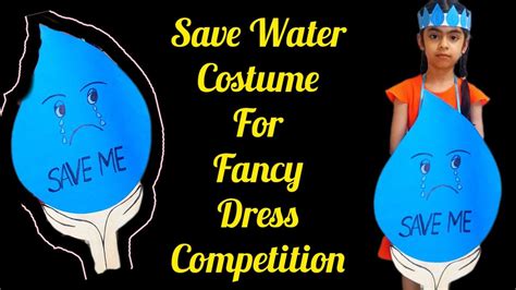 घर पर बनय Water Drop For Fancy Dress Competition Paper Water Drop