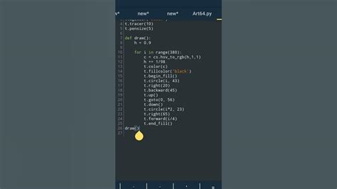 Python Turtle Graphic Design😜😜🥰🥰 Python Coding Status 😍😜 Shorts Programming Turtle Python