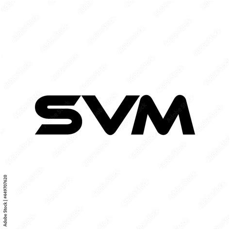 Vecteur Stock Svm Letter Logo Design With White Background In