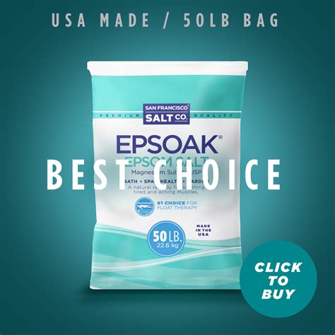 Epsom Salt For Floatation Tanks Sf Salt Company