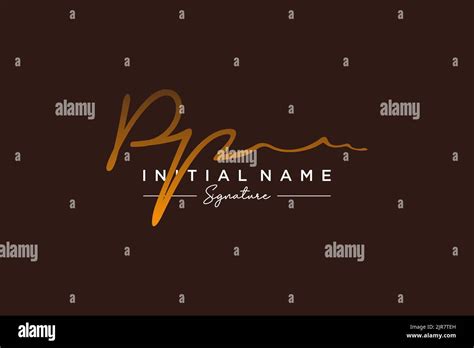 Pp Signature Logo Template Vector Hand Drawn Calligraphy Lettering