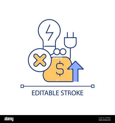 Alternative Energy Efficiency Yellow And Blue Rgb Color Icon Stock