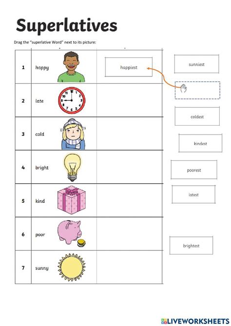 1497579 Superlatives Teacher Elena Liveworksheets
