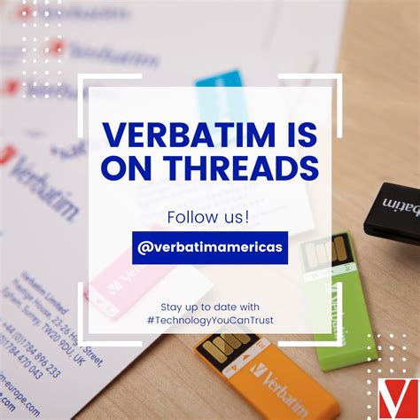 Verbatim Americas On Linkedin Technologyyoucantrust