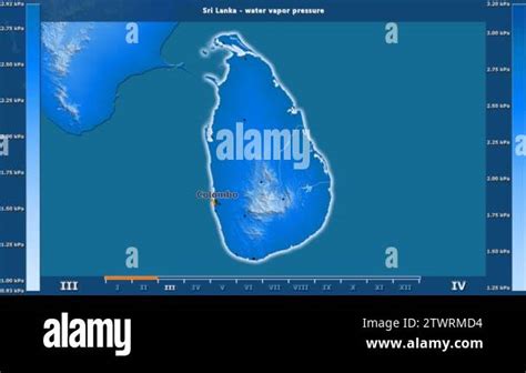 Water Vapor Pressure By Month In The Sri Lanka Area With Animated