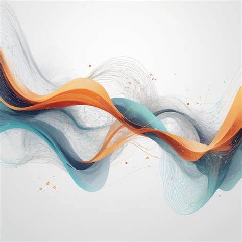 abstract data flow flowing lines and geometric shapes representing the