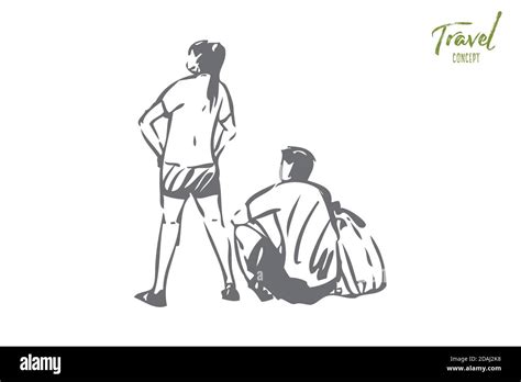 Traveling Concept Sketch Isolated Vector Illustration Stock Vector Image And Art Alamy