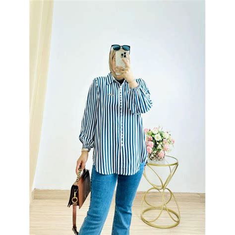 Jual Tabila Stripe Blouse Shopee Indonesia