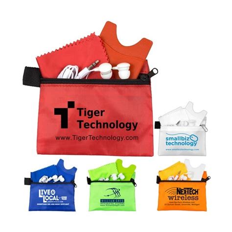 Saratoga Mobile Tech Earbud Kit With Microfiber Cleaning Cloth And