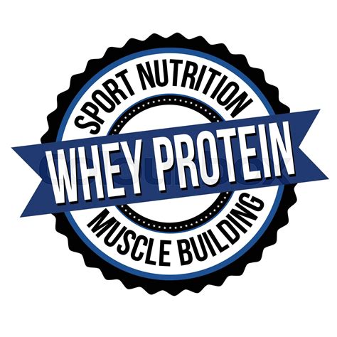 Whey Protein Label Or Sticker Stock Vector Colourbox