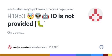 ID Is Not Provided Issue React Native Image Picker React Native Image Picker