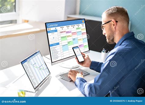 Gantt Employee Time Sheet Chart Stock Image Image Of Schedule List