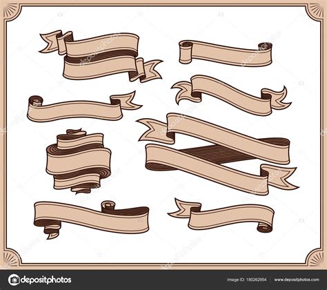 Retro Ribbon Vector Graphic Element Collection Stock Vector By ©rijal