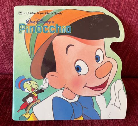 Vintage Walt Disneys Pinocchio A Golden Super Shape Book 1988 Golden