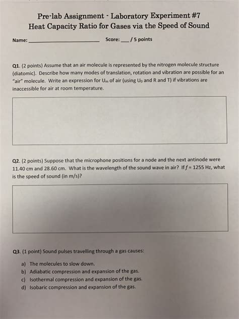 Solved Pre-lab Assignment - Laboratory Experiment #7 Heat | Chegg.com