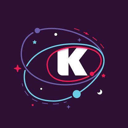 Letter K In Space Orbits Stars And And Planets Stock Clipart Royalty Free Freeimages
