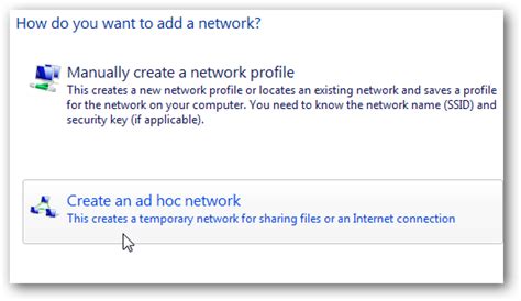 Share An Internet Connection Between Wireless Machines With An Ad Hoc Network In Windows 7