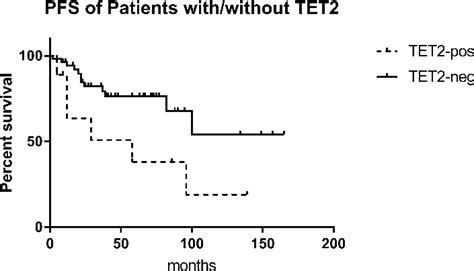 Efs Of Patients Withwithout Tet2 Mutation In Kaplan Meier Analysis