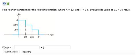 Solved Find Fourier Transform For The Following Function