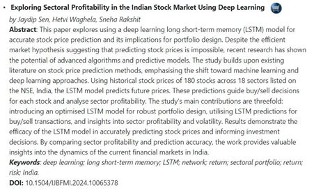 jaydip sen on linkedin research deeplearning stockmarket lstm nse financialmarkets… 12