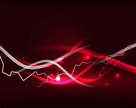 Premium Vector Glowing Wavy Lines Template Color Lightning Concept In