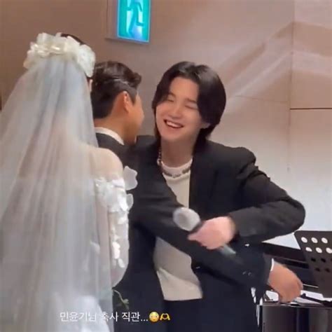 ユンギ お兄ちゃんの結婚式出席 グクテテの幸せを見守る