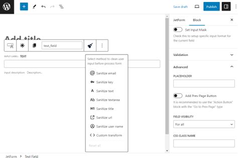 Text Field Overview JetFormBuilder Crocoblock