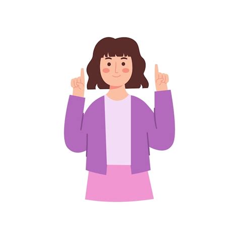 Premium Vector Woman With Point Finger Gets